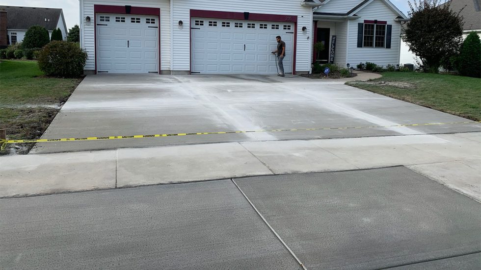 Concrete Driveways Bartlett | Stamped Brushed Colored | Muenster